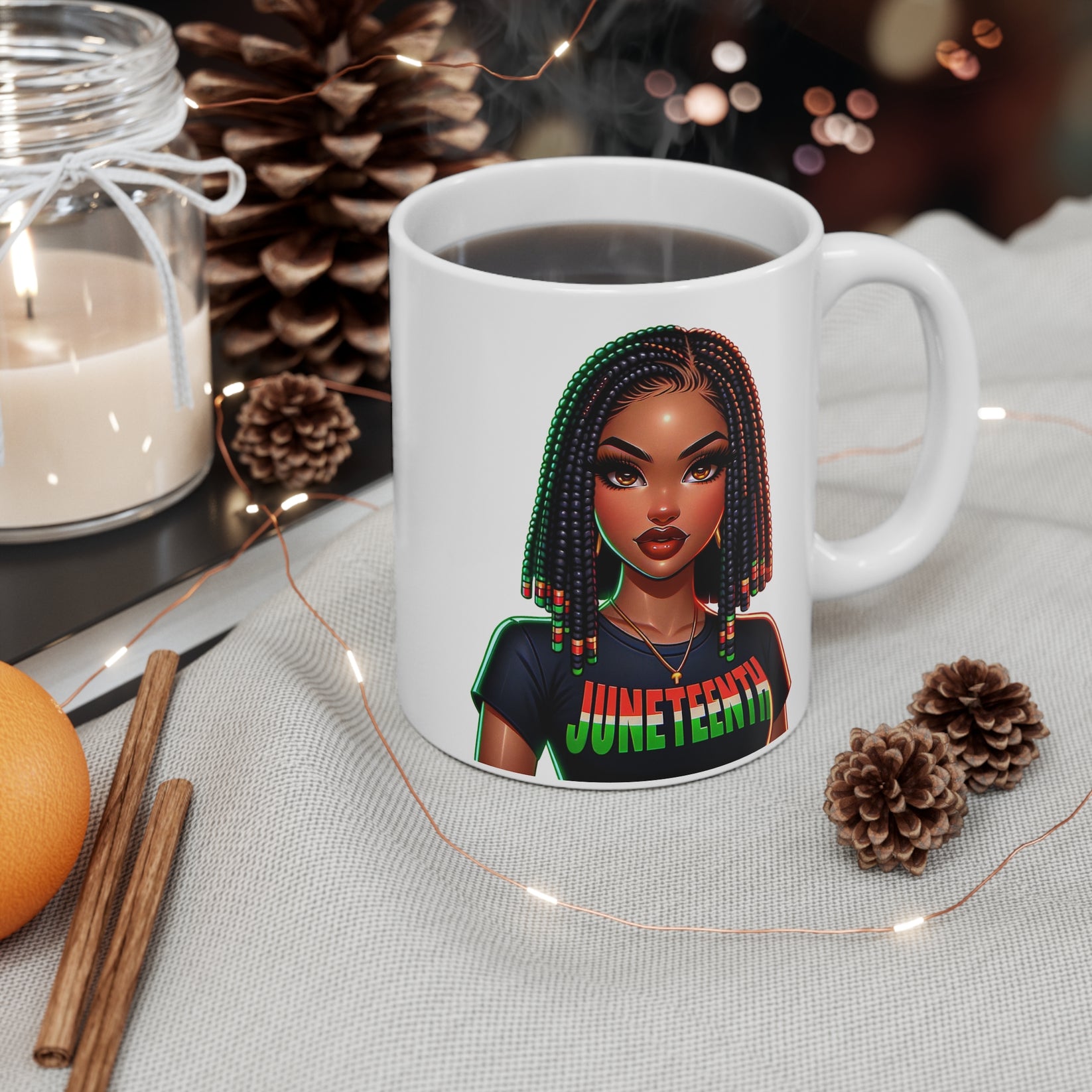 Juneteenth Celebration Mug 11oz - Empowering Black Culture Design ...